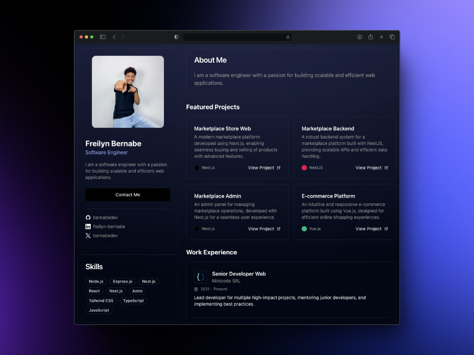 GitHub - bernabedev/minimalist-github-portolio: Minimalist GitHub Portfolio is a clean and ...
